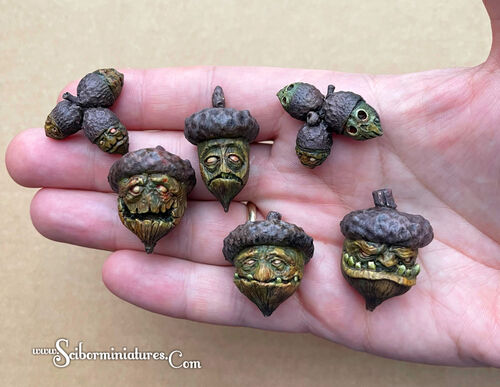 NEW! Scibor Monstrous Miniatures TOYS0061 Acorns Big Set (6 pcs)