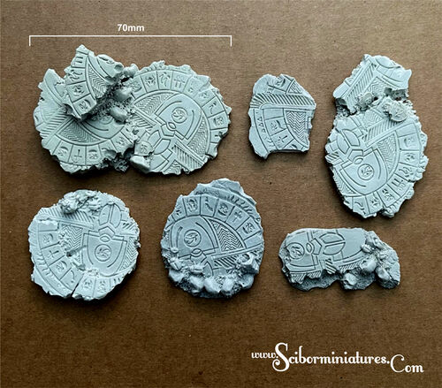 NEW! Scibor Monstrous Miniatures CPBK0254 Basing Kit Egyptian Plates Set 3 (6 pcs)