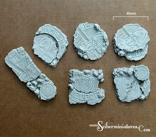 NEW! Scibor Monstrous Miniatures CPBK0255 Basing Kit Egyptian Plates Set 4 (6 pcs)