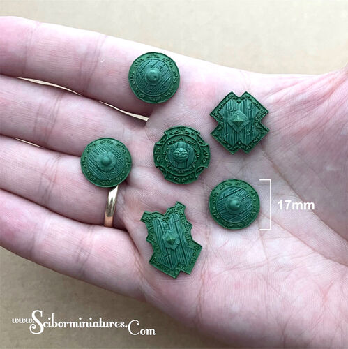 NEW! Scibor Monstrous Miniatures CPSH0257 Dwarven Wooden Shields Set (6 pcs)