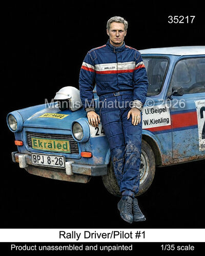 NEW! Mantis Miniatures 35217 Rally Driver / Pilot No.1 (1 Figure)