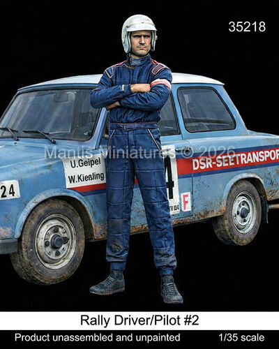 NEW! Mantis Miniatures 35218 Rally Driver / Pilot No.2 (1 Figure)