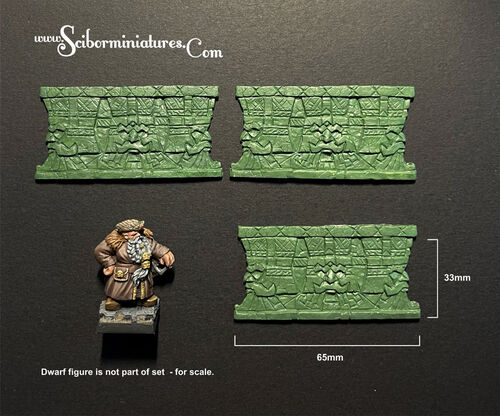 NEW! Scibor Monstrous Miniatures TEDW0024 Dwarven Reliefs #2 (3 pcs)