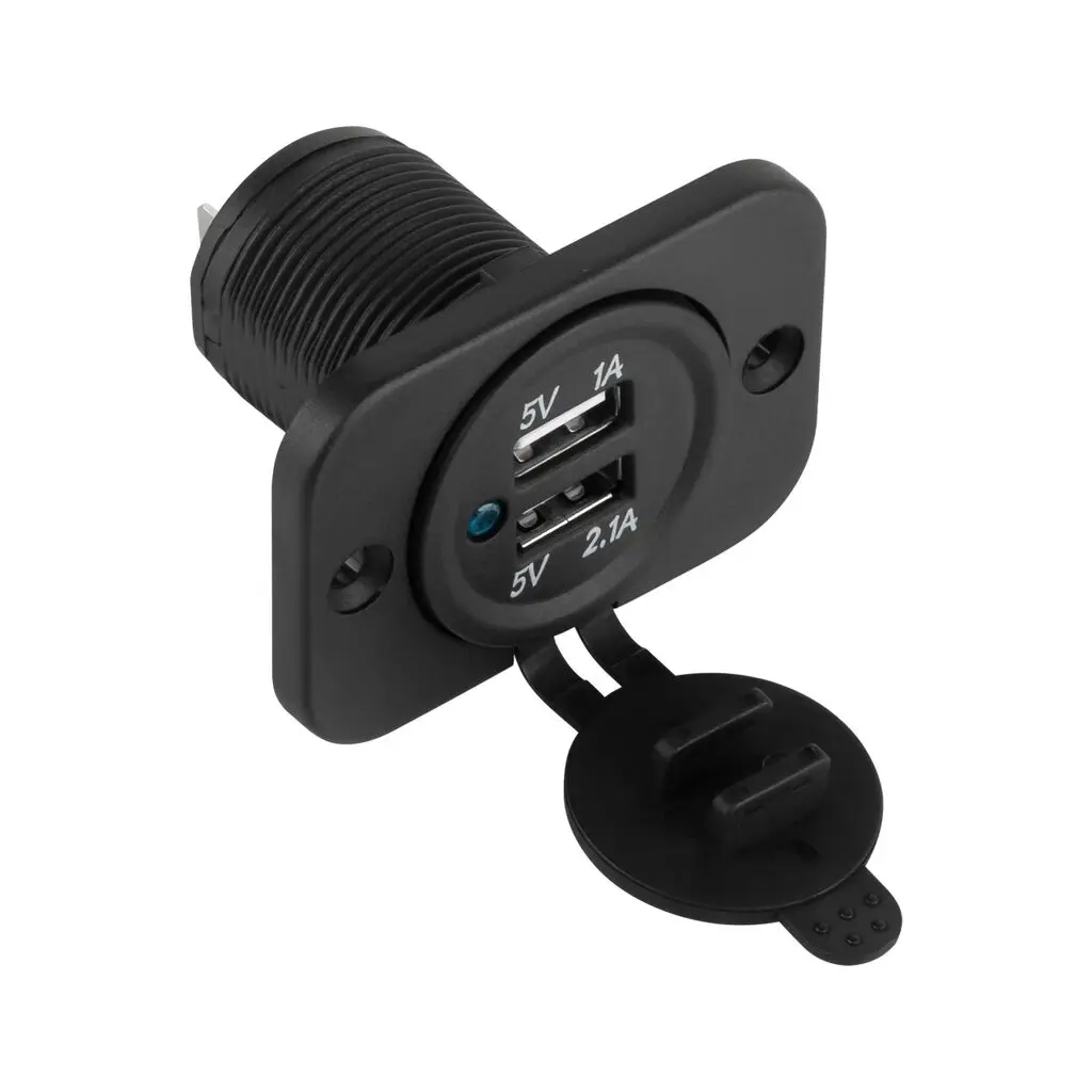 Peiying Auto punjač i adapter PY-CHR0001, 2xUSB za ugradnju, 3.1A , Crni