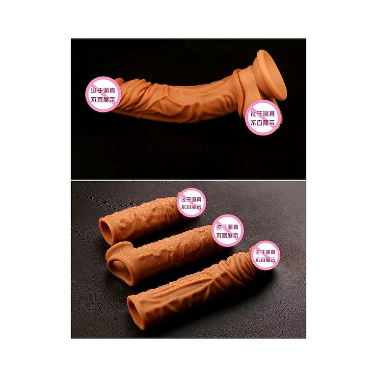 Realistična navlaka za penis, 195 mm