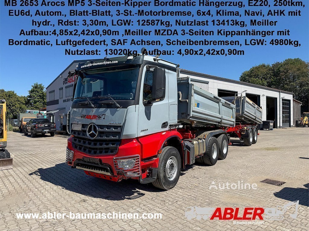Mercedes-Benz 2653 3.S.K Meiller Kippanhänger kiper