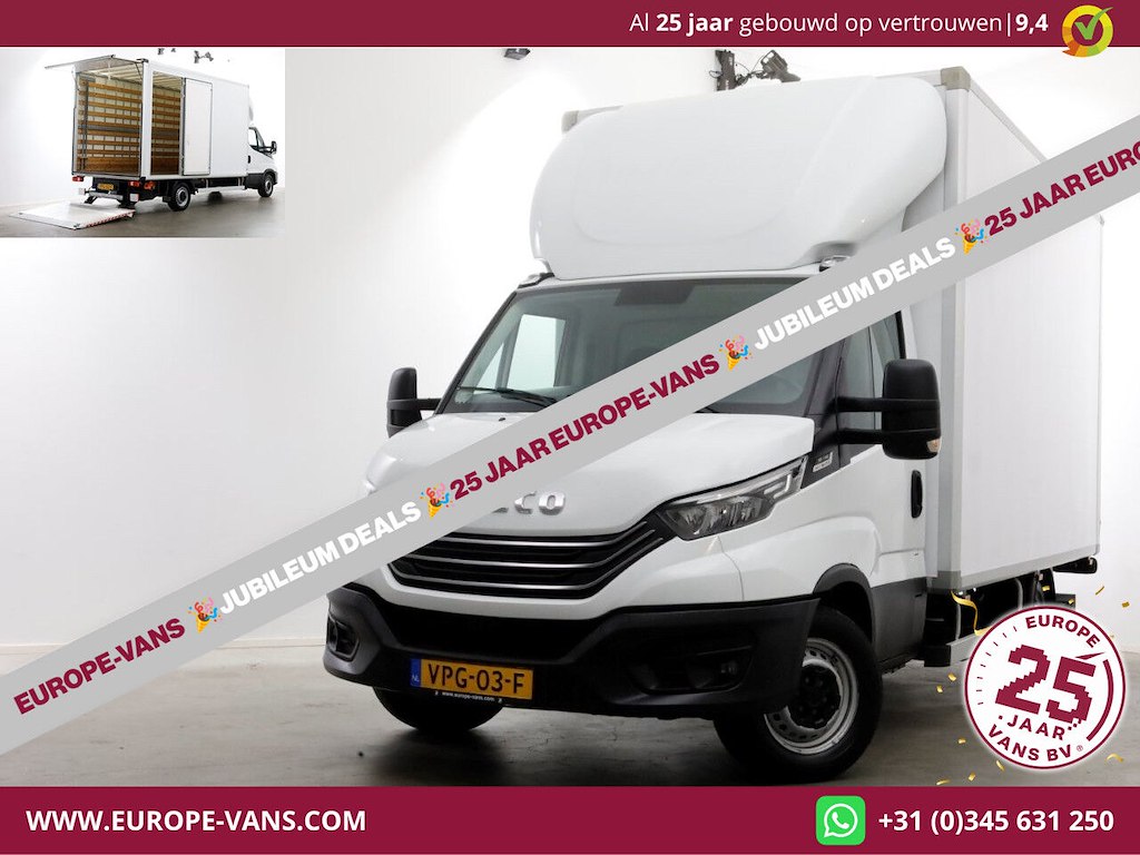 IVECO Daily 35S14 136pk HiMatic Automaat Bakwagen met laadklep en zijd kamion furgon < 3.5t