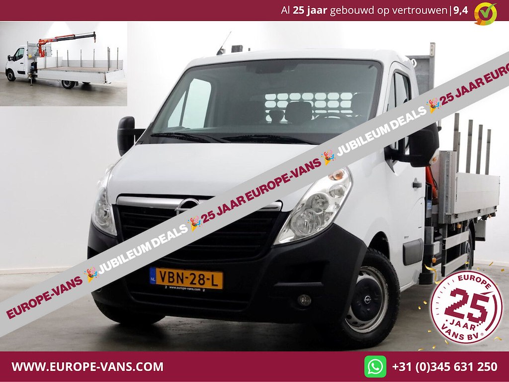 Opel Movano 2.3 CDTI 145pk E6 Open Laadbak + Kraan 08-2019 kamion s ravnom platformom < 3.5t