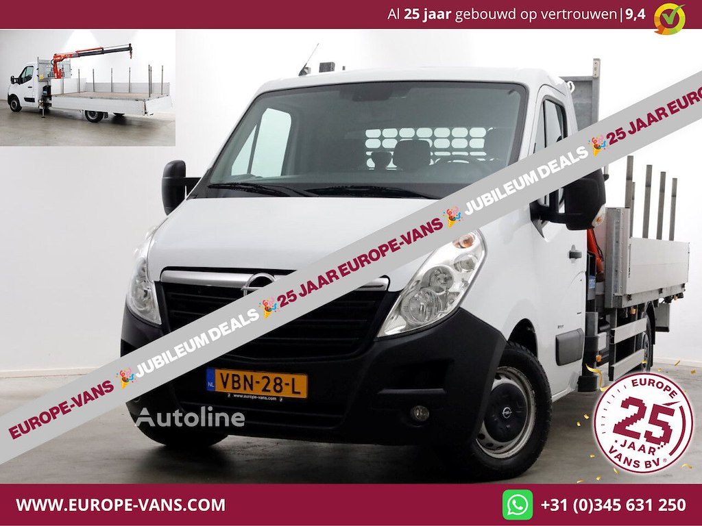 Opel Movano 2.3 CDTI 145pk E6 Open Laadbak + Kraan 08-2019 kamion s ravnom platformom < 3.5t