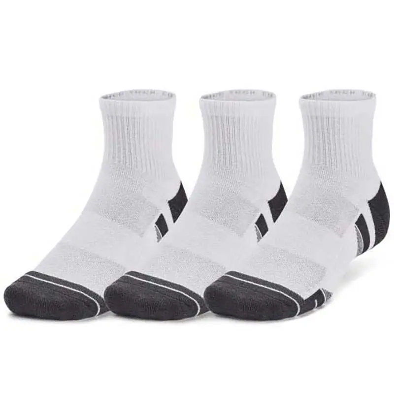 Under Armour Unisex čarape PERFORMANCE TECH QTR, 3 para, Bele