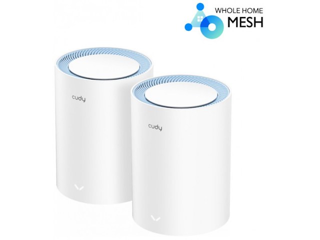 Cudy M1200 2-pack AC1200 Dual Band 2.4+5Ghz  Wi-Fi Mesh System, 2x Antena , MIMO, TR069, OpenWRT