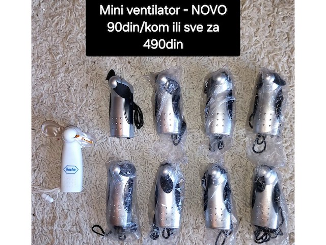 Ventilator mini ručni sivi - NOVO