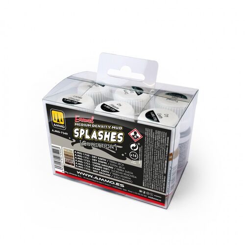 AMMO of Mig Jimenez A.MIG 7549 AMMO Collections: Enamel Splashes & Medium Density Mud Textures