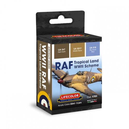 Life Color CT03 RAF Tropical Land WWII Scheme - CAMOUFLAGE SET