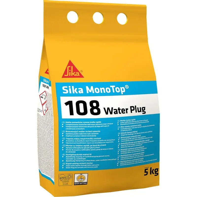 Sika Monotop108 Water plug Malter za zaustavljanje prodora vode, 5kg