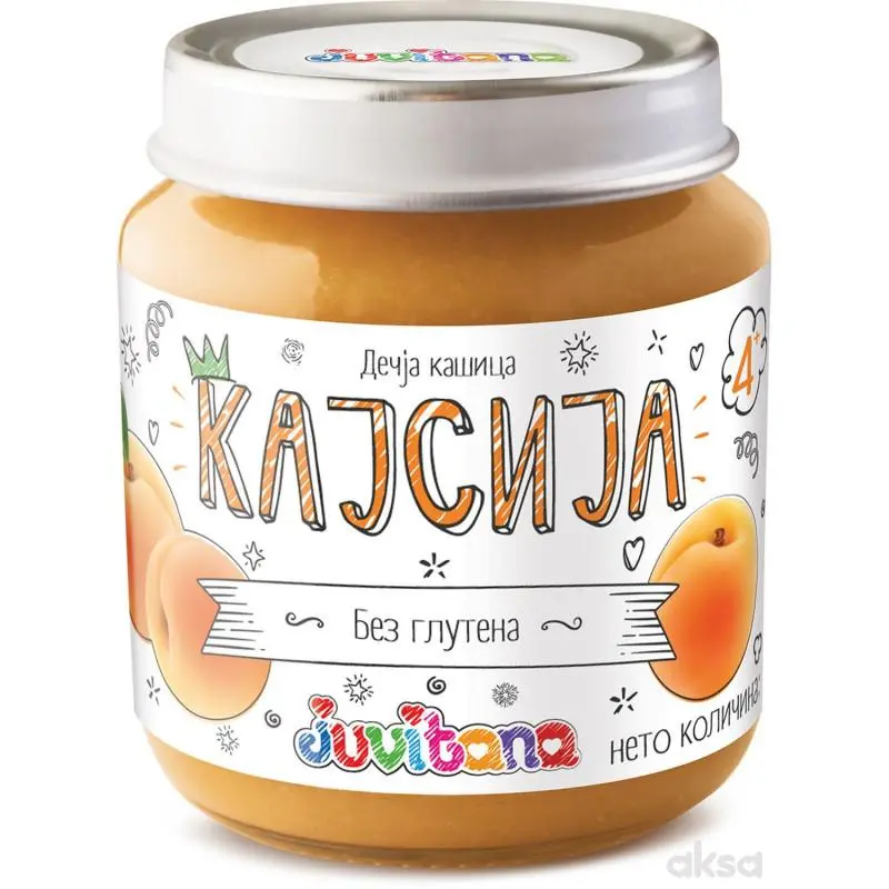 Juvitana Kašica za bebe od kajsije 4M+, 128g