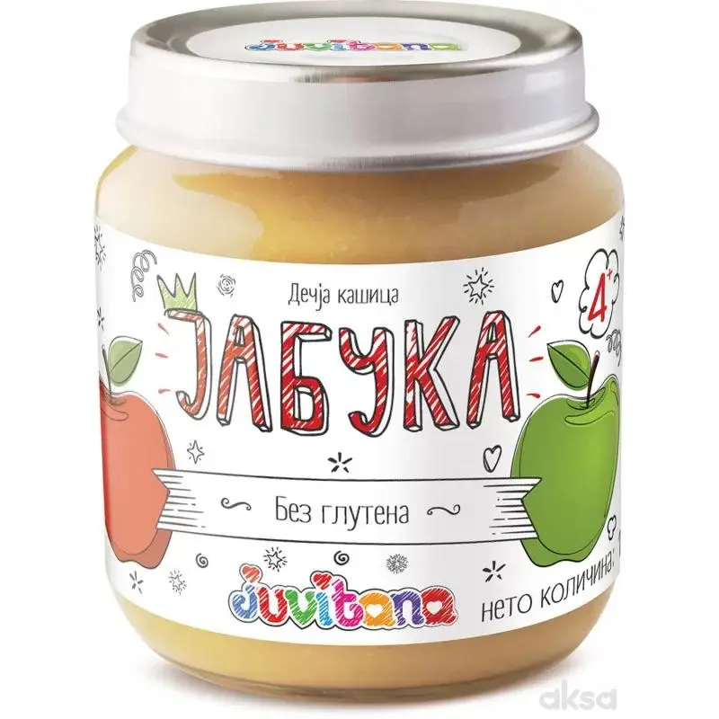 Juvitana Kašica za bebe od jabuke 4M+, 128g