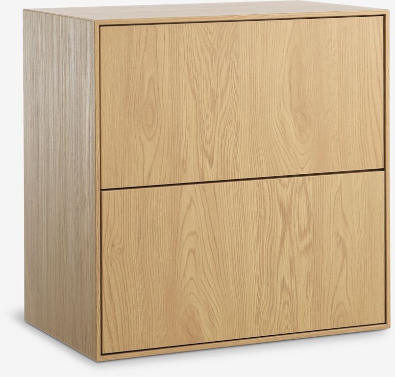 Zidni element modul GEDSTED komoda 2 fioke top.hrast boja