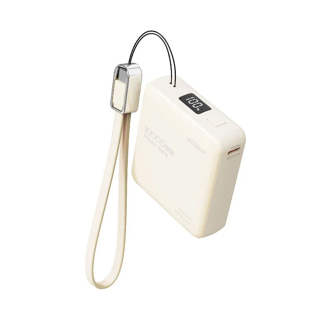 Moxom Power Bank, 22.5 W, 10000 mAh, Bež