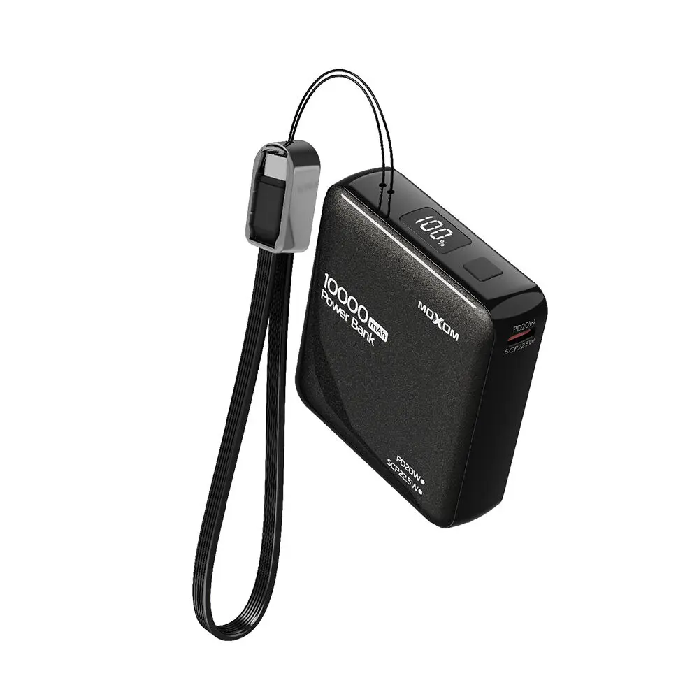 Moxom Power Bank, 22.5 W, 10000 mAh, Crni