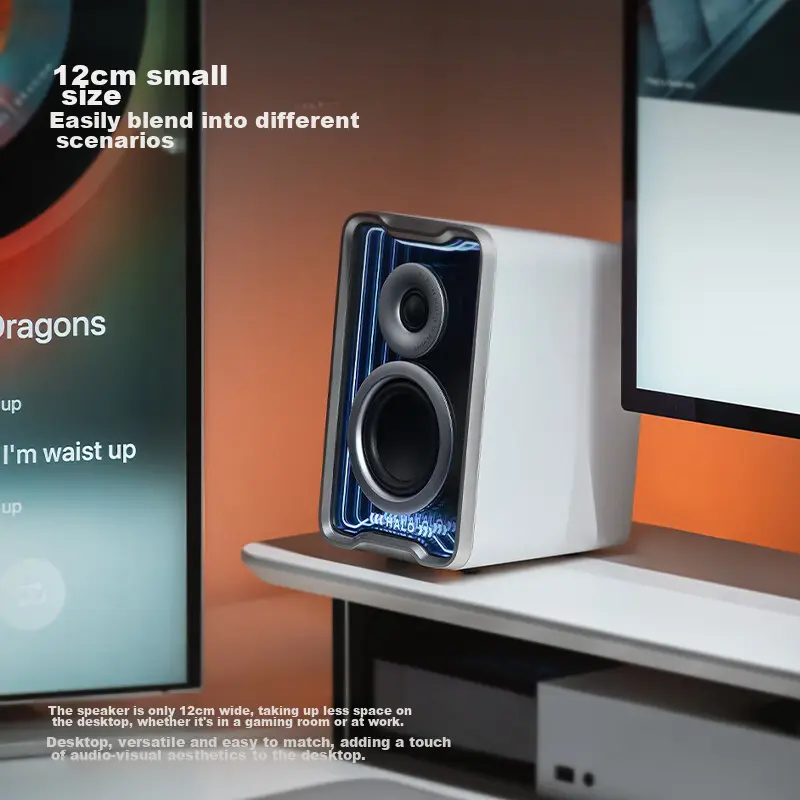 Manbuzhehuazai Desktop zvučnici, 30 W, Bluetooth, 2 komada, Beli