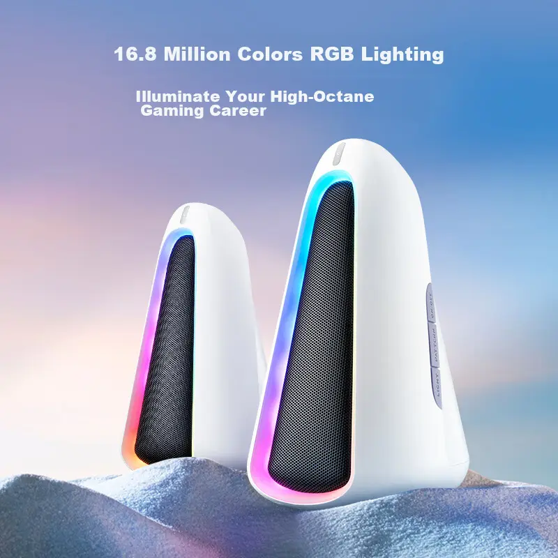 ThundeRobot Desktop gaming zvučnici S10pro, RGB, 2 komada, Beli