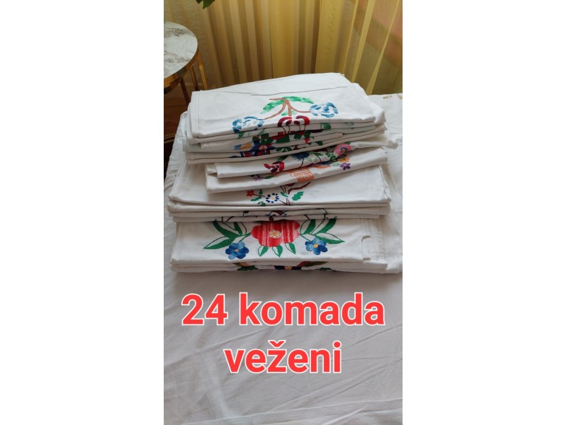 Veženi peškiri, 24 komada