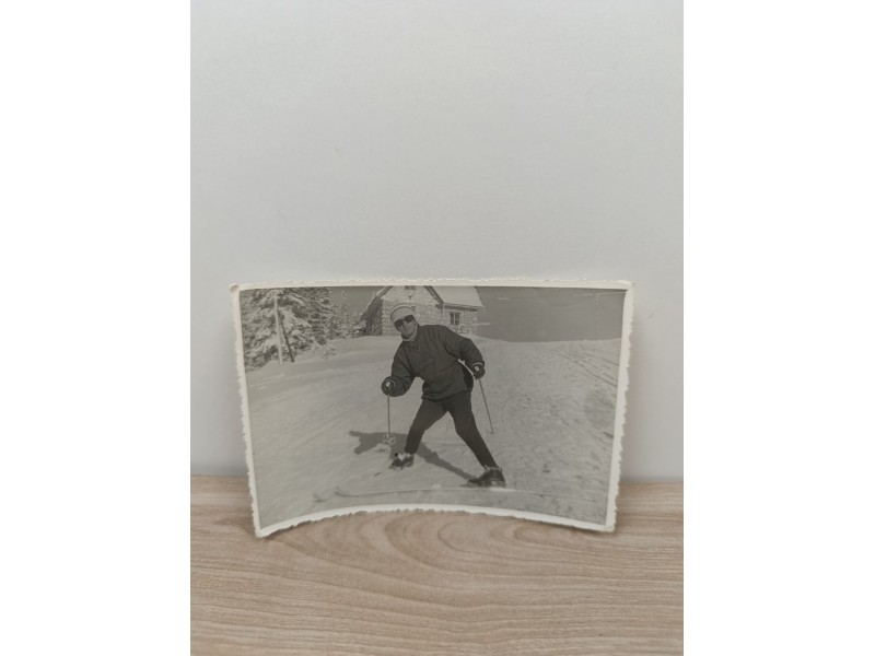 Vintage fotografija skijaš