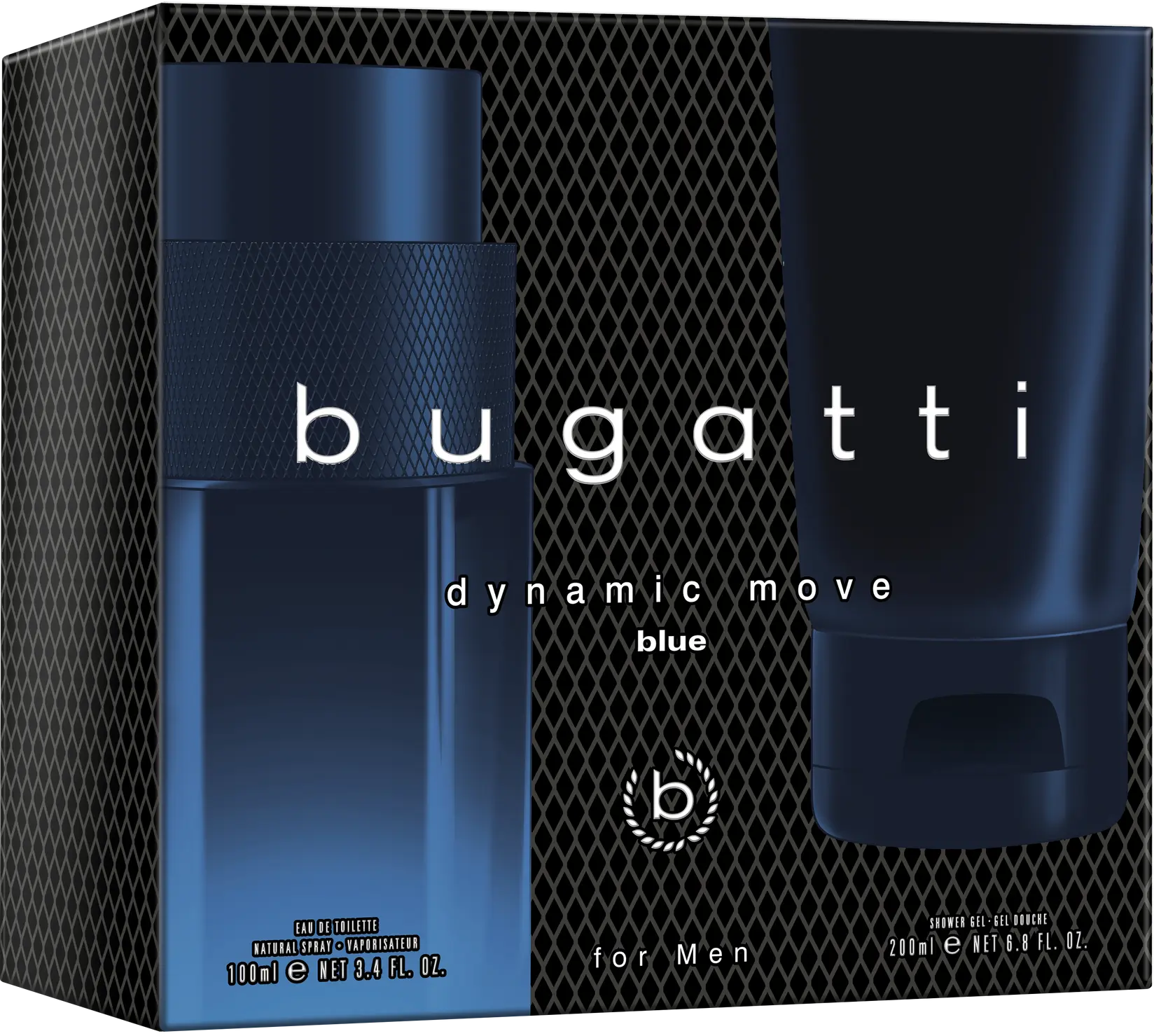 BUGATTI Poklon set za muškarce Dynamic move blue EDT 100ml + gel za tuširanje 200ml