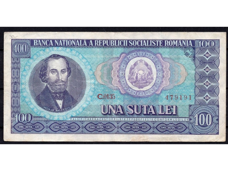 Rumunija - 100 lei - Papirna novčanica