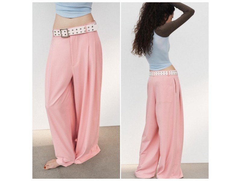 Nove roze široke pantalone XS M L