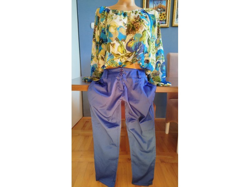 PRELEPE satenske PANTALONE i BLUZA