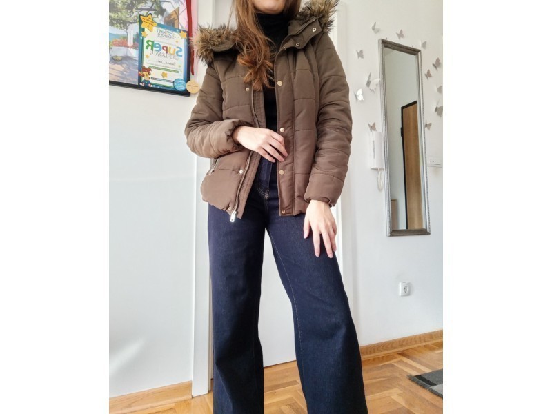 H&M zimska zelena jakna