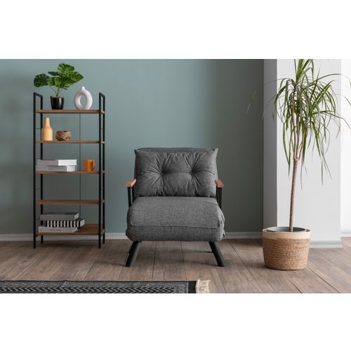 Atelier Del Sofa Sando Single - Jednosedni Sofa-Krevet u Svetlo Sivoj Boji
