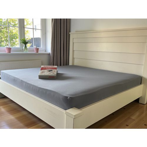 Čaršav Pamuk - Lastiš 200x200/25cm Dark grey color/Navy blue
