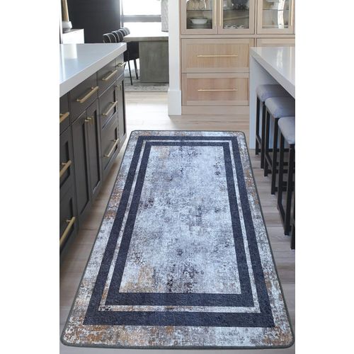 Conceptum Hypnose Sione Beige Crni Bronzani Hodnik Tepih (80 x 150)