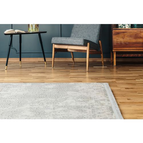 Vr 06 - Cream, Beige Xw Anthracite Grey Hall Carpet (80 x 300)