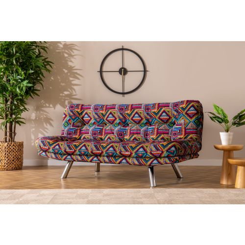 Atelier Del Sofa Misa Small Sofabed - Višenamenski trosed na razvlačenje, Patchwork Multicolor