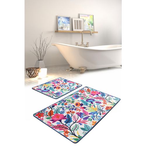 Pictura Multicolor Set Tepiha za Kupatilo (2 Komada)