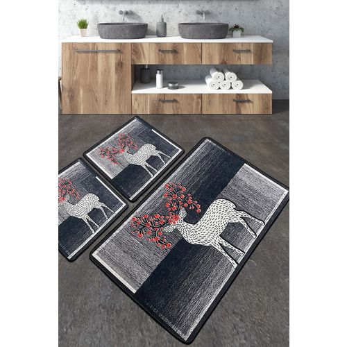 Set višebojnih prostirki za kupatilo Elafa (3 komada)
