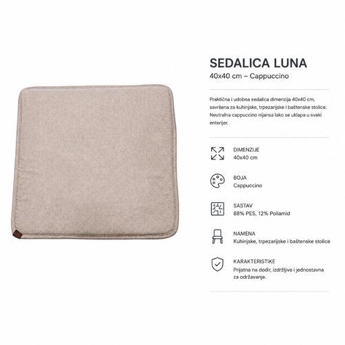 Sedalica LUNA 40x40 - Cappuccino
