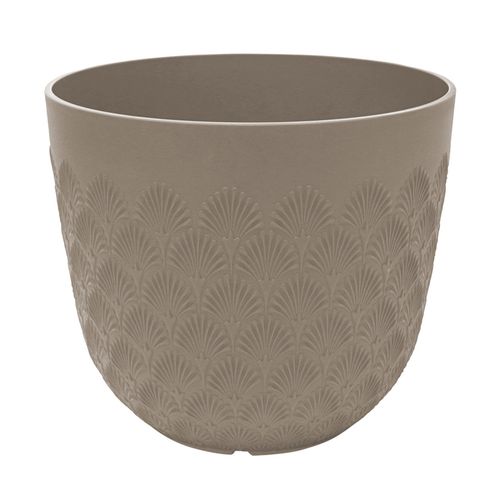Saksija Scallop36cm tamno krem