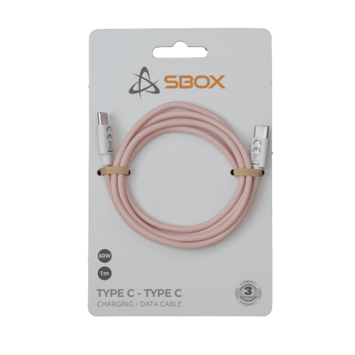 S BOX Kabl Type C / Type C - 60 W, Roze