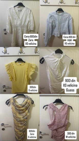 Zara i H&M majice i haljine