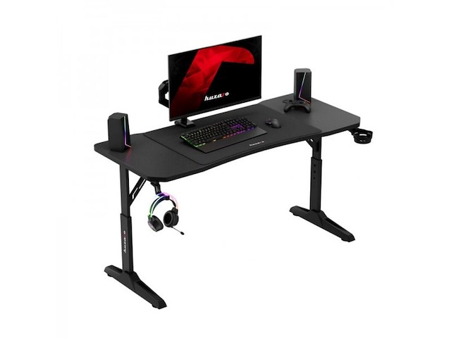 Huzaro Hero 3.6 Crni Podesivi Gaming Sto 140x60cm