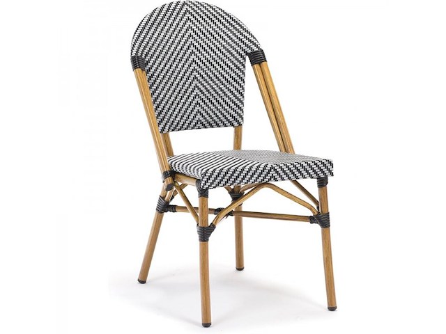 Trpezarijaska ili Baštenska stolica Parisian Style MPRO aluminijum - bambus Nosivost 150 kg