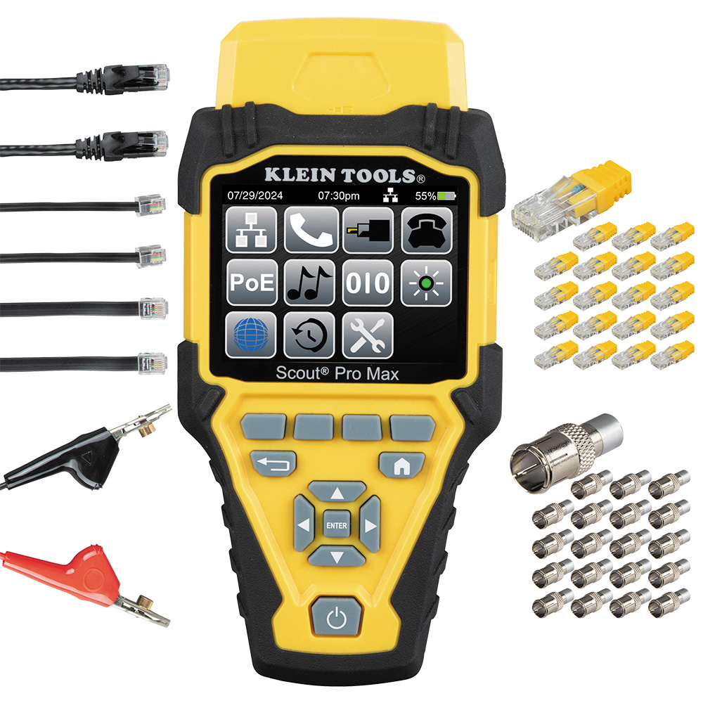 Scout® Pro Max Tester mrežnih,tel&coax kablova do 610m,10Gbe