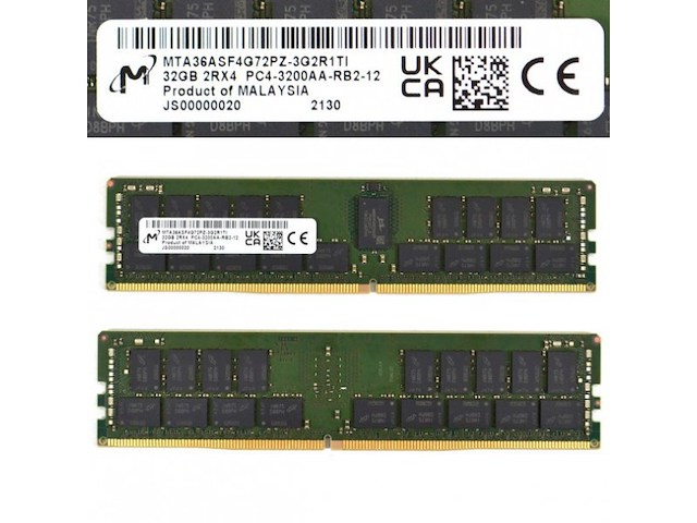 MTA36ASF4G72PZ-3G2J3 - Micron 32GB DDR4 3200MHz ECC RDI