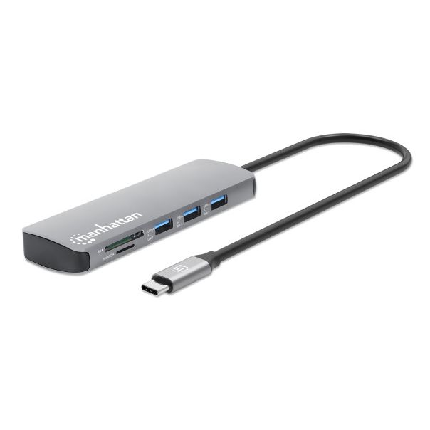 Docking station Manhattan 190459 9in1 USB-C - 1xHDMI/5xUSB/LAN/CR/PD 100W