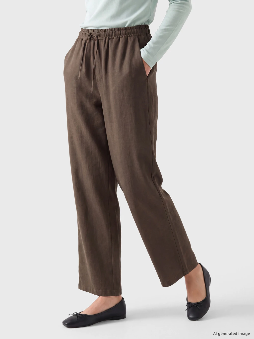 XSIDE Ženske Pantalone Širokog Kroja Sa Elastičnim Strukom
